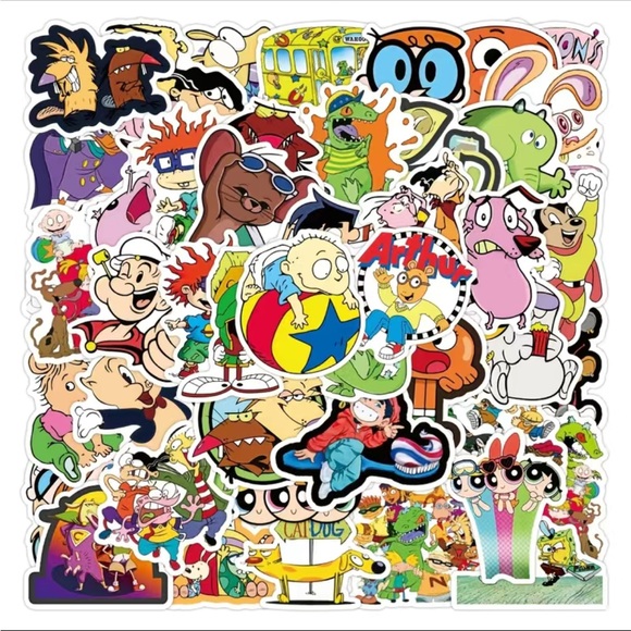 Accessories | 9s Nostalgia Cartoon Stickers | Poshmark